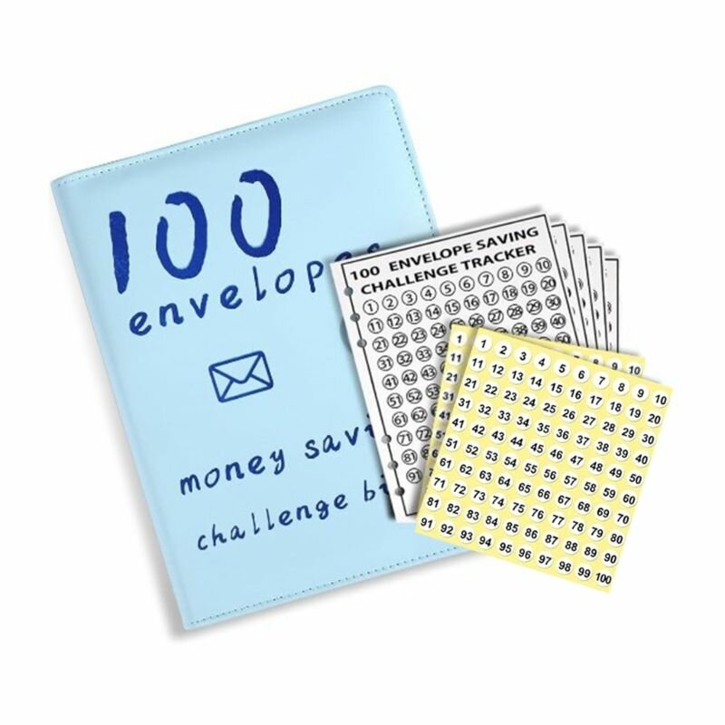 Папка для бюджета с 6 кольцами, конвертами денег и наклейками, блокнот-планировщик составления экономии