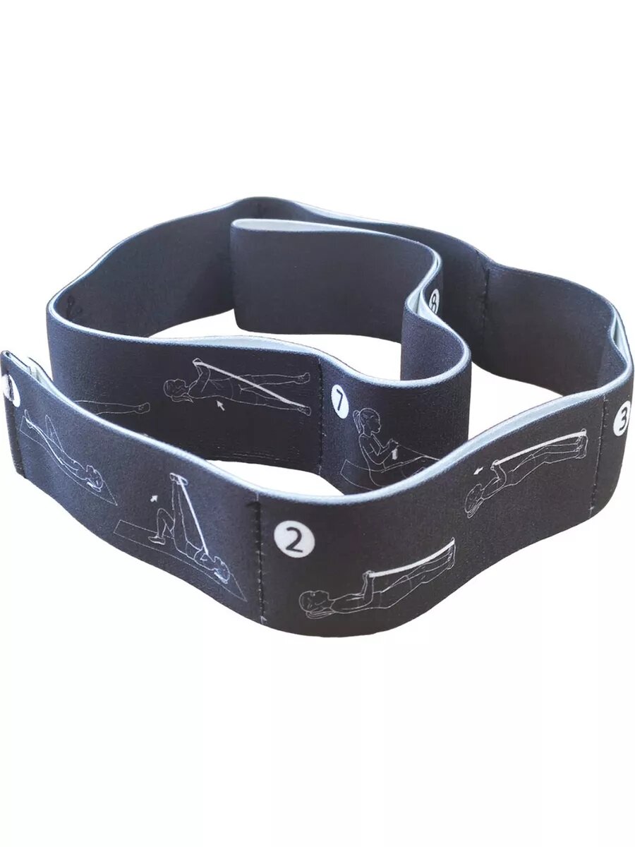 Эспандер "Hawk FIT-90", ленточный, регулируемый, черный, универсальный, 4x90 см