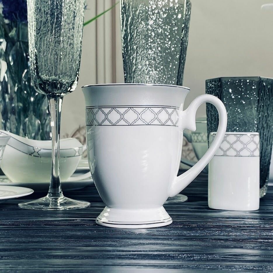 Кружка 300 мл "версаль серебро"