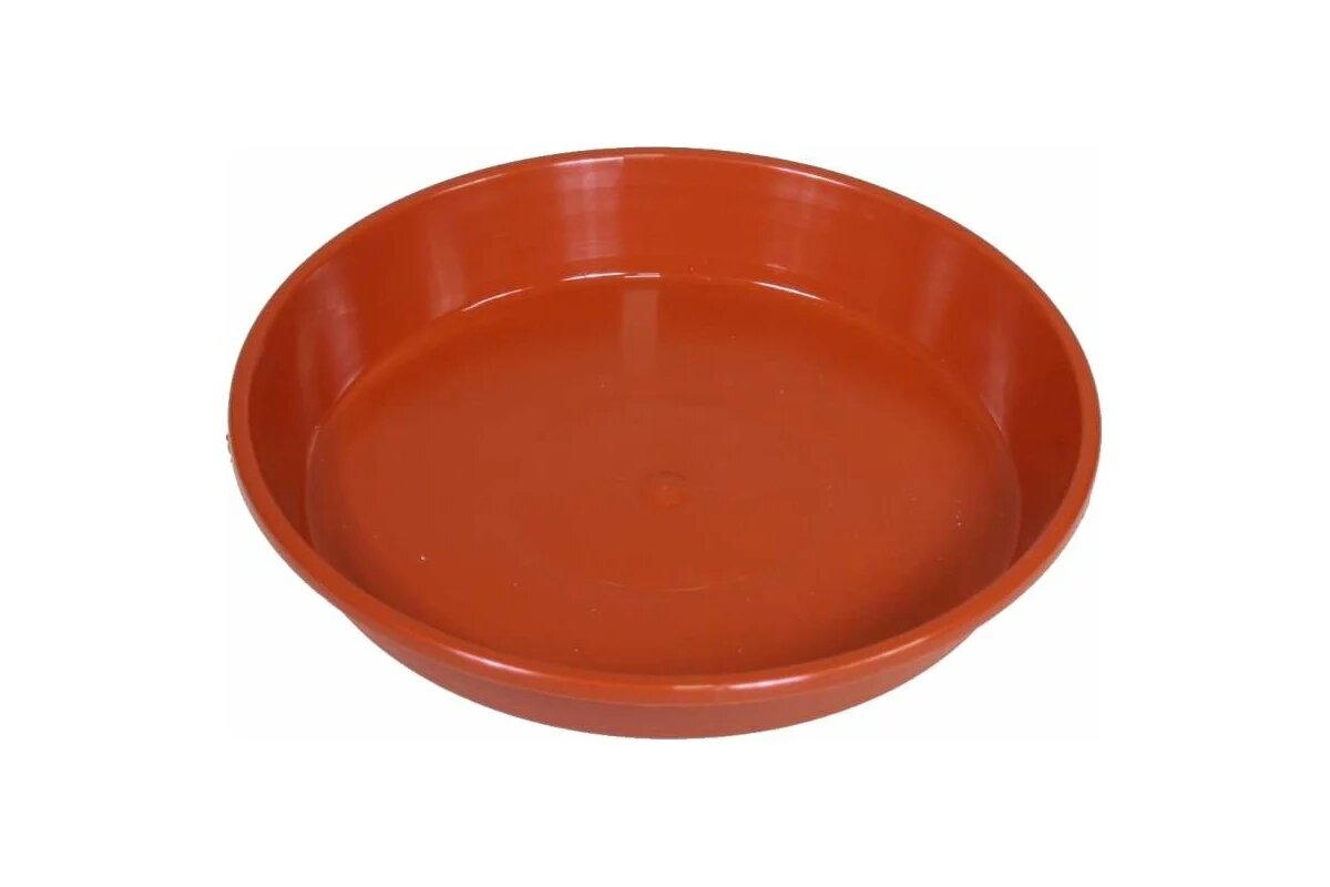 Поддон ФлораПласт 18 круглый терракотовый 180 мм ширина, 30 мм высота, пластик