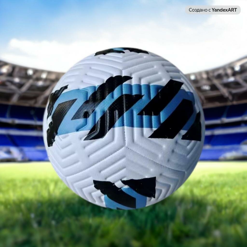 Мяч футбольный 5 размер (Цвет: Синий)