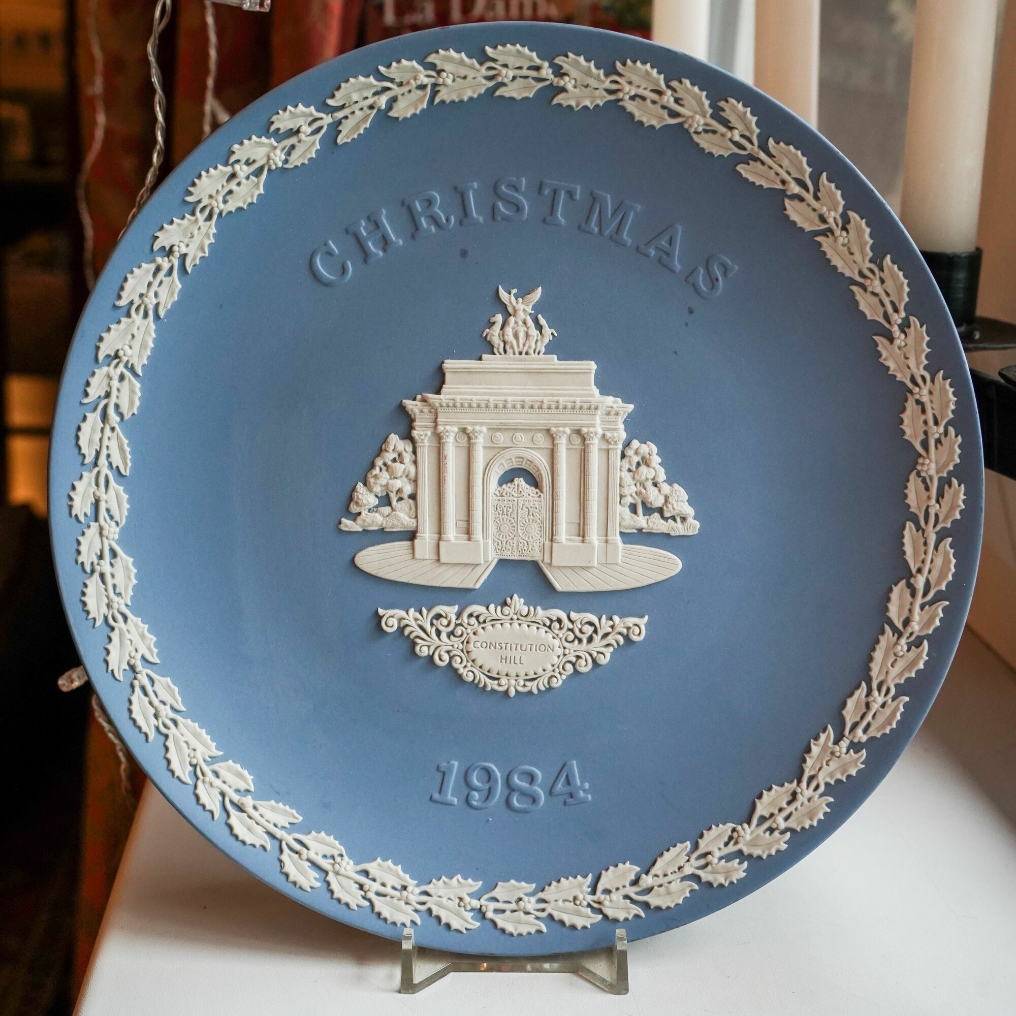 Wedgwood тарелка Рождество 1984 года, Конститьюшен Хилл, Англия