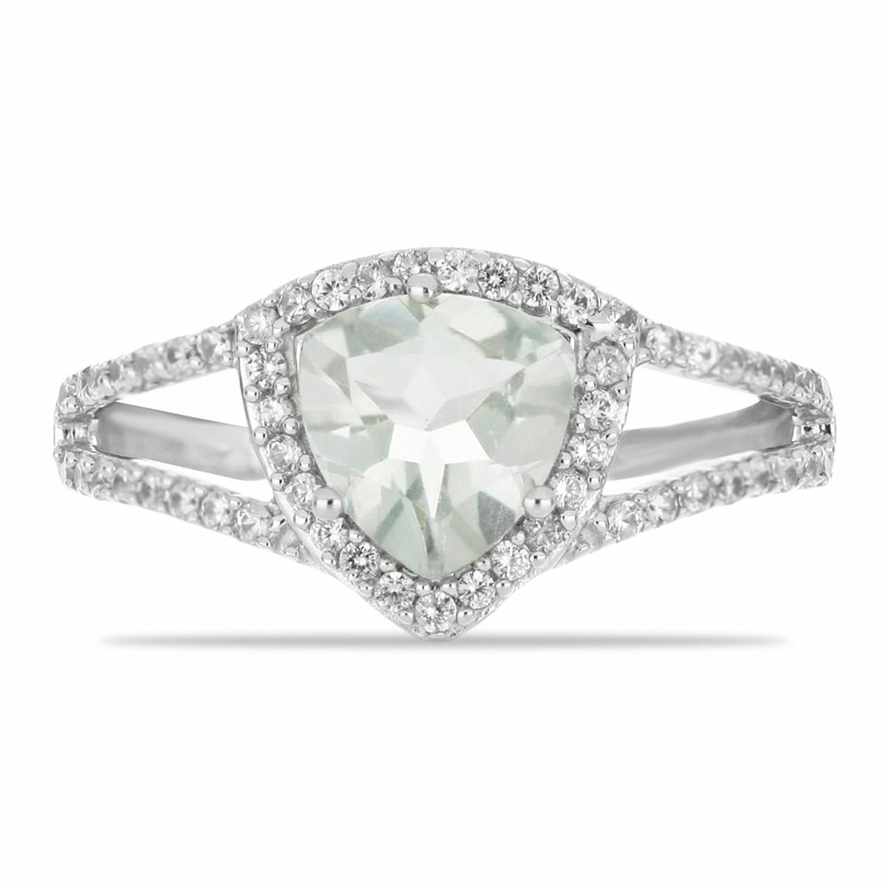 Кольцо, серебро, 925 проба, родирование, аметист, циркон