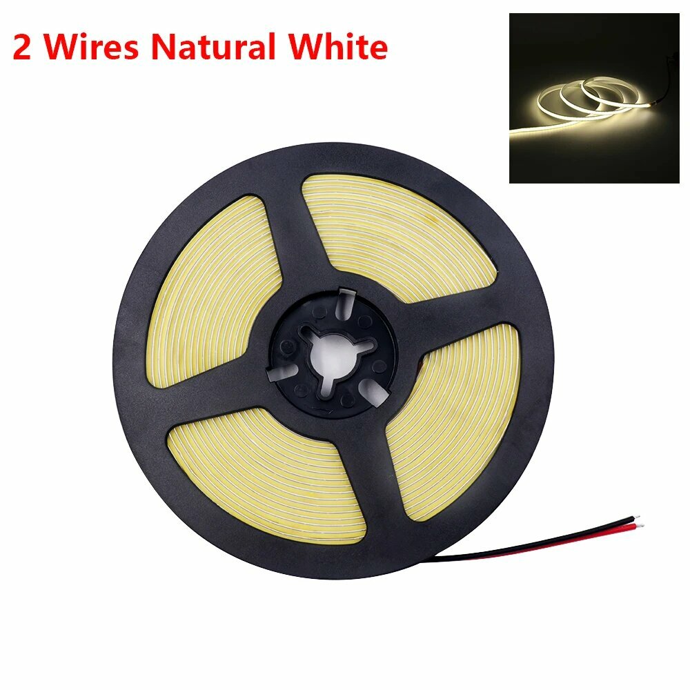 Светодиодная лента XUNATA 5м, 2 Wire Natural White, 5V, 3мм