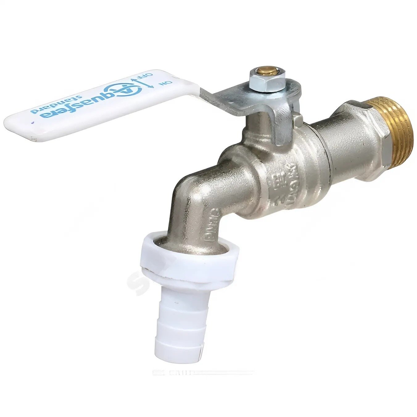 Кран шаровой водоразборный латунь 1119 Standard Ду 20 Ру16 НР/штуц G3/4" рычаг Aquasfera 1119-02