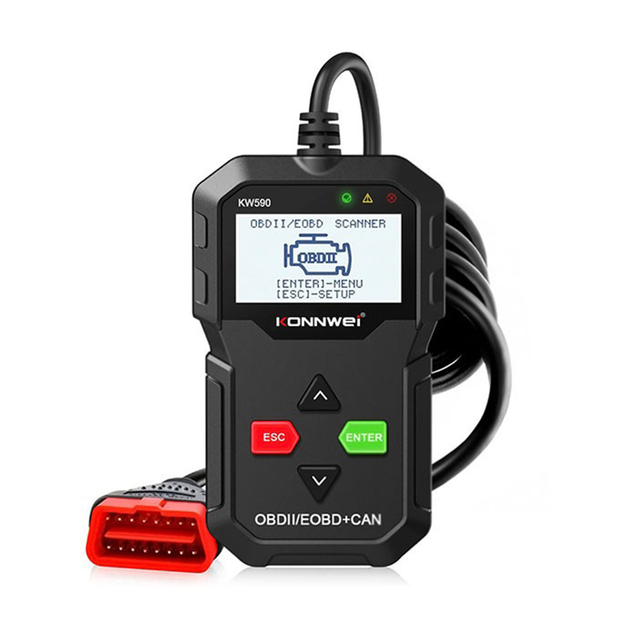 Автомобильный сканер диагностического читателя кода двигателя KW590 OBD2