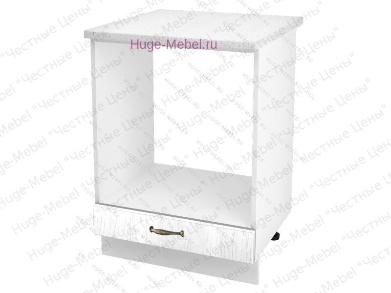 Шкаф кухонный под духовку напольный 600 Мария (белый) Huge Mebel . Ширина 600 Высота 840. Кухонные шкафы