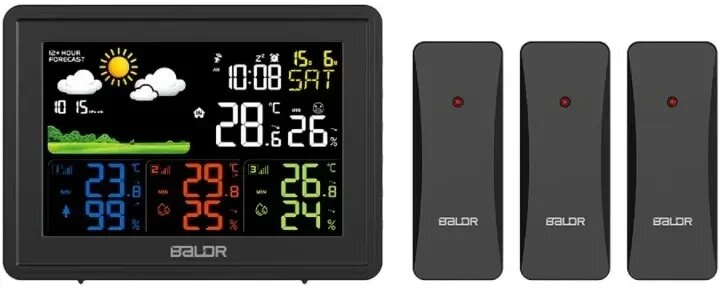 Метеостанция BALDR B0359WST4H4PR Black (B0359WST4H4PR-BLACK)