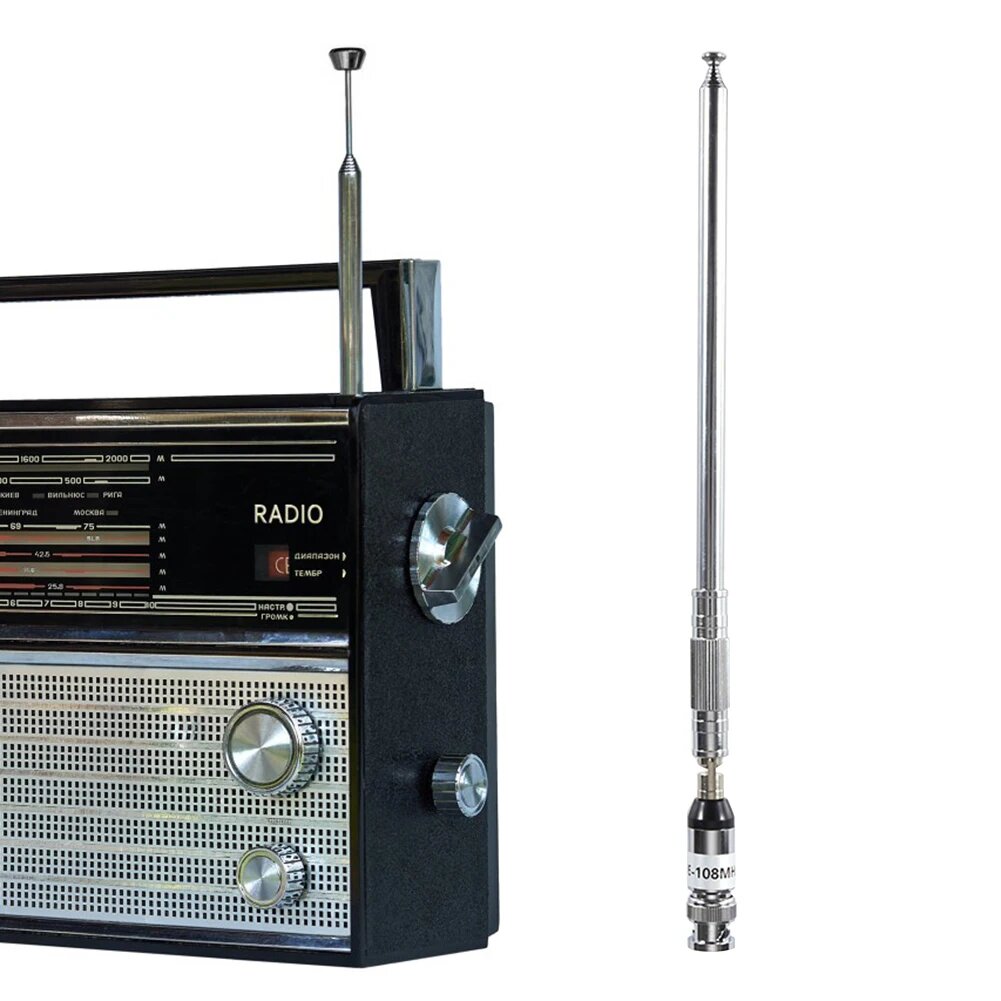 Телескопическая антенна ALLOYSEED 76-108 МГц