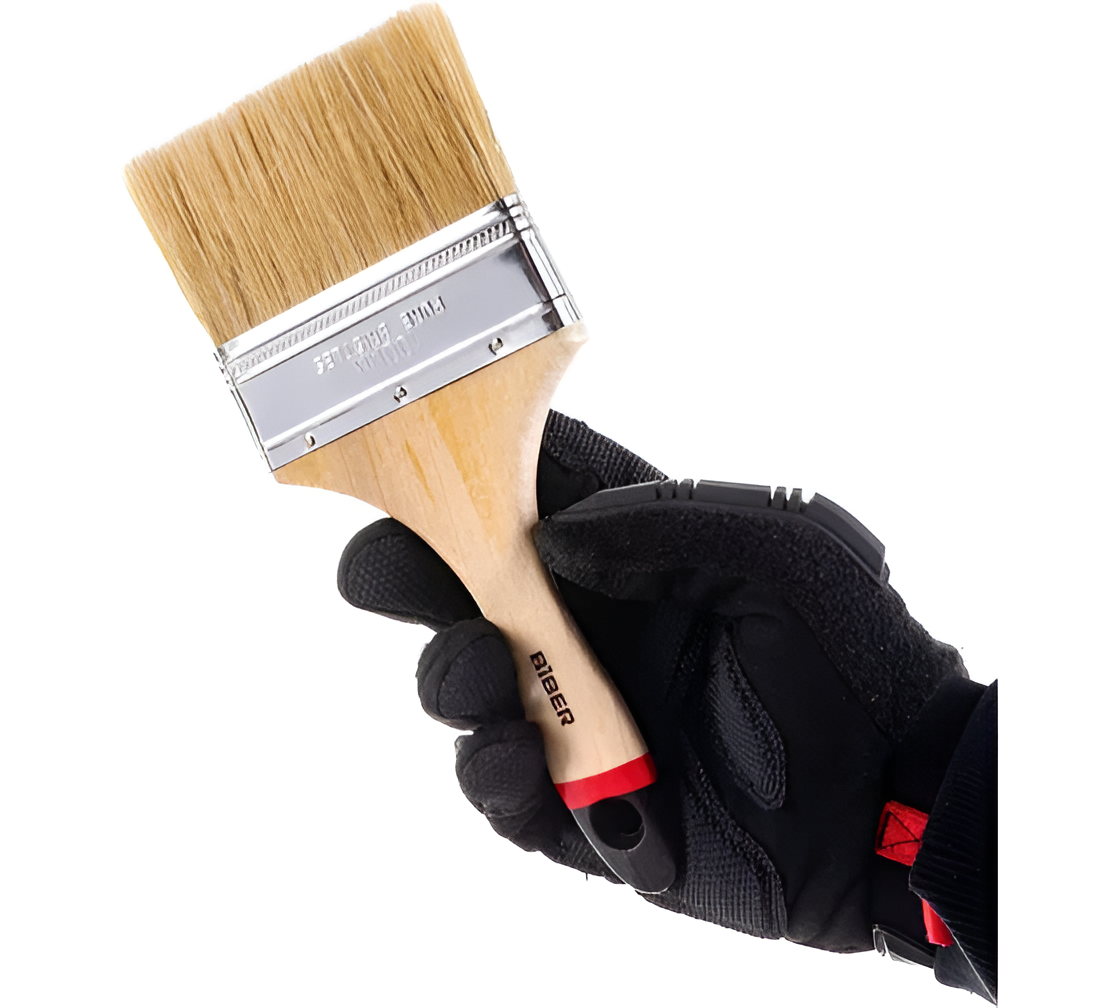 Кисти 2шт Суприм (флейцевые, натуральная щетина, деревянная рукоятка) 100мм Biber 31137 тов-002025