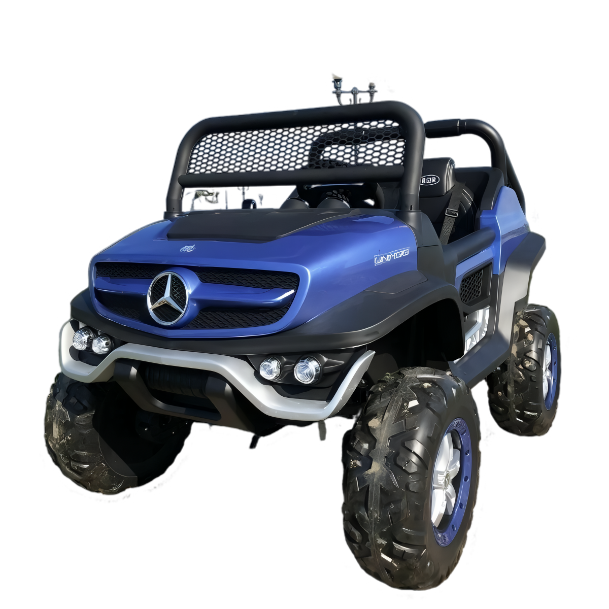 Электромобиль Mercedes-Benz "Unimog", 4WD, полный привод, 12В, 14 Ач, до 7км/ч, синий