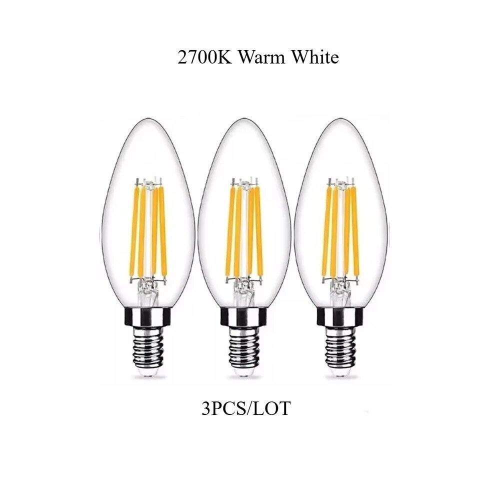 LED лампа E14 2700K Warm White 3шт 220V