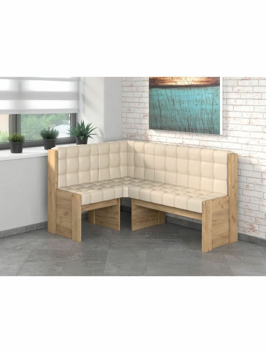 Кухонная скамья Квадро 146/106х52х86 см