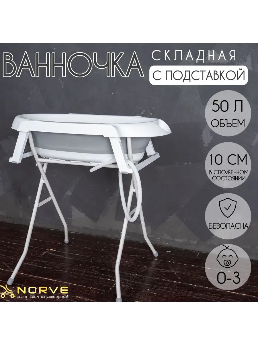 Подставка складная для ванночки для купания новорожденных