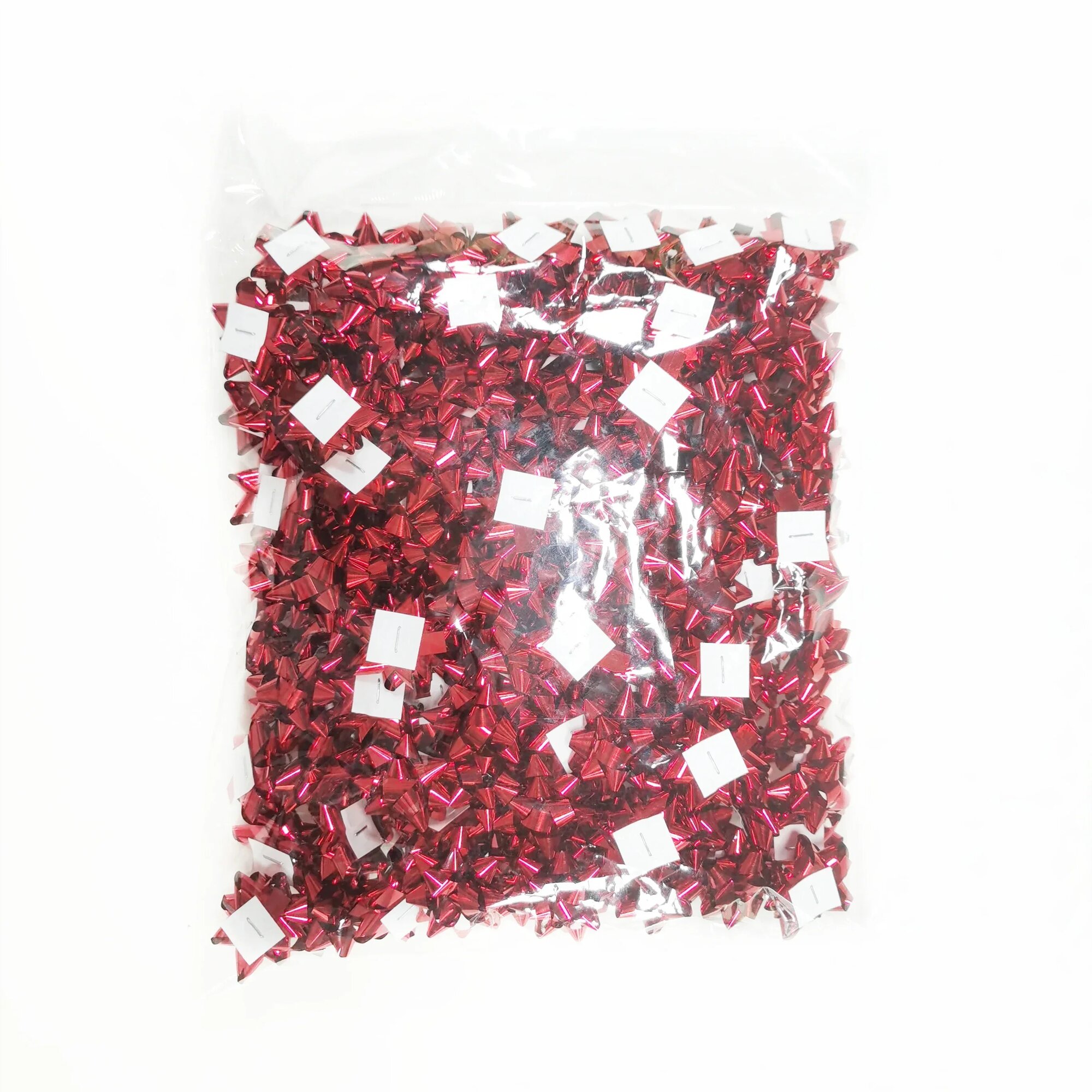 Мини 3D звёздочки-бантики для декора Бордовый, 20PC, Красный