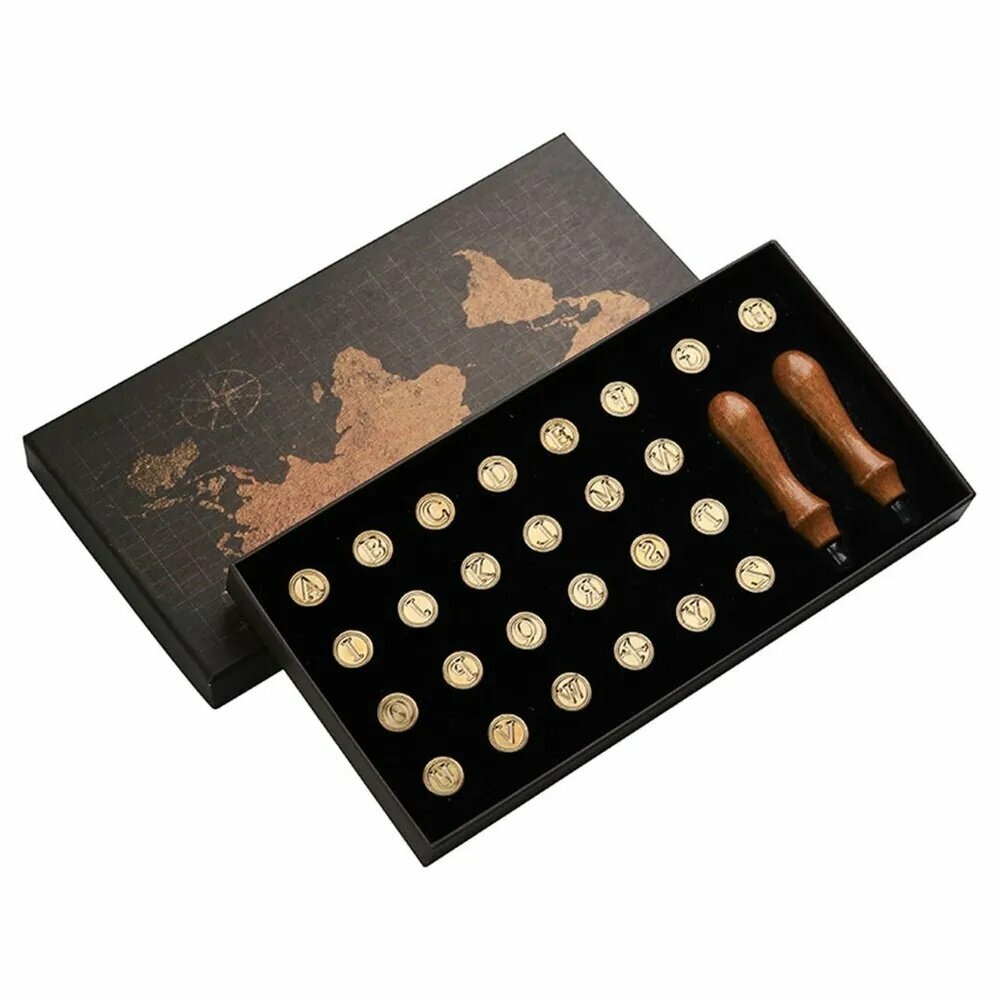 Набор восковых печатей с буквами, - B