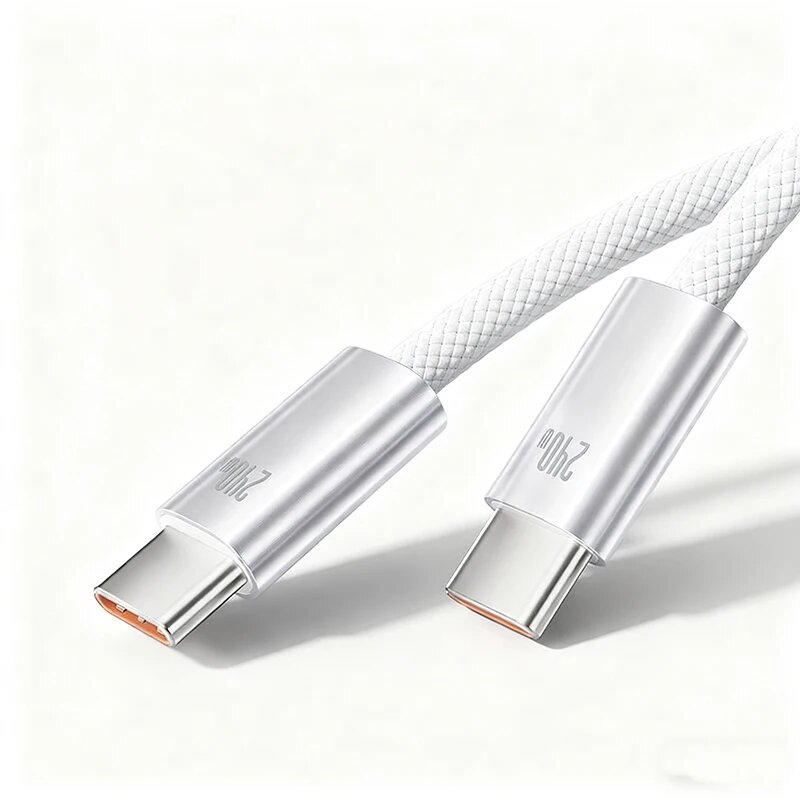 Кабель USB Type-C 1.2м Silver 240W для быстрой зарядки
