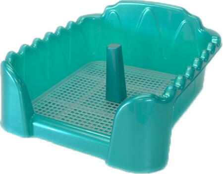 HOMEPET 60х40 см туалет для собак бирюзовый перламутр cо столбиком