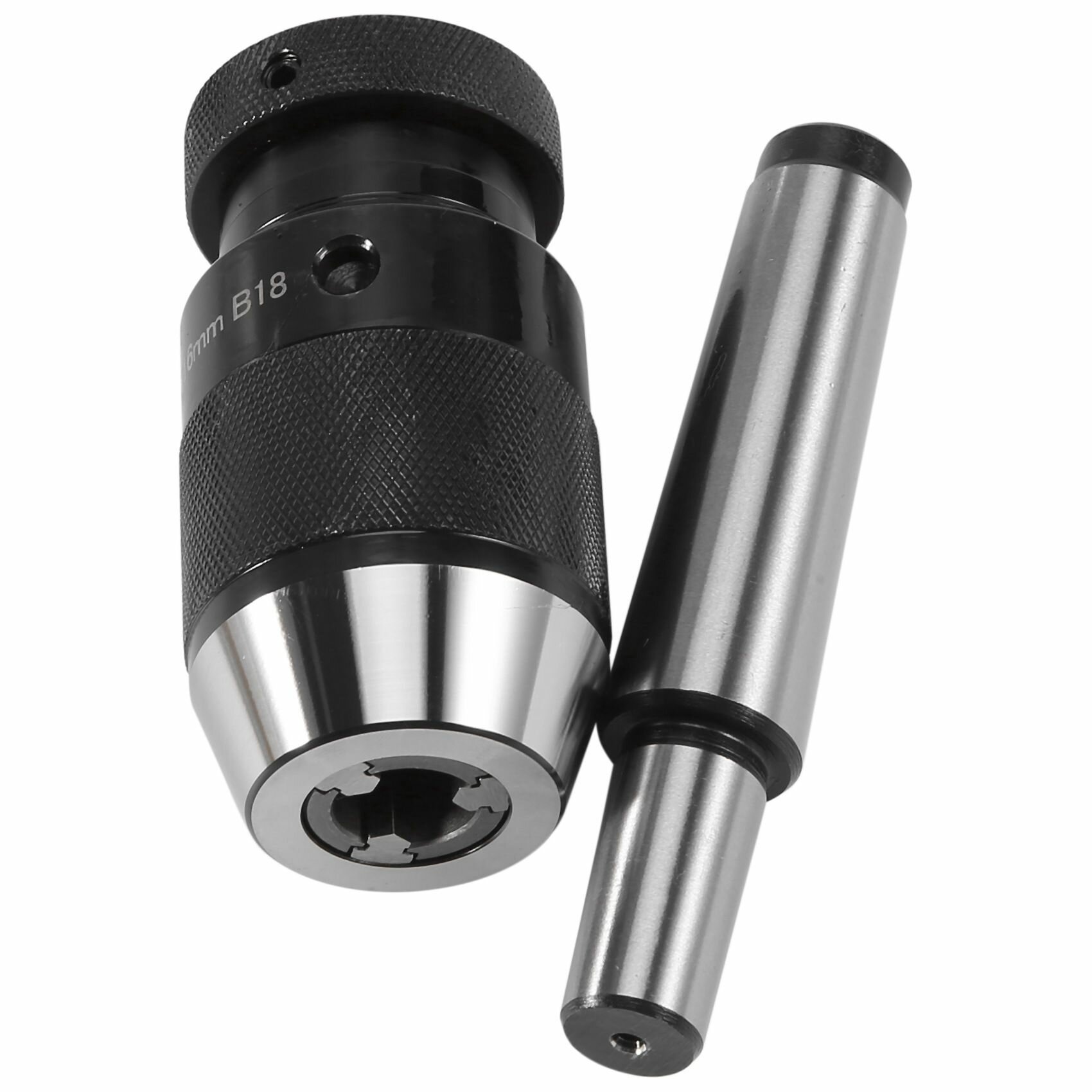 Патрон для сверлильных станков без ключа 1-16 мм B18 + MT3 M12 DIN228A Конус Морзе Оправка
