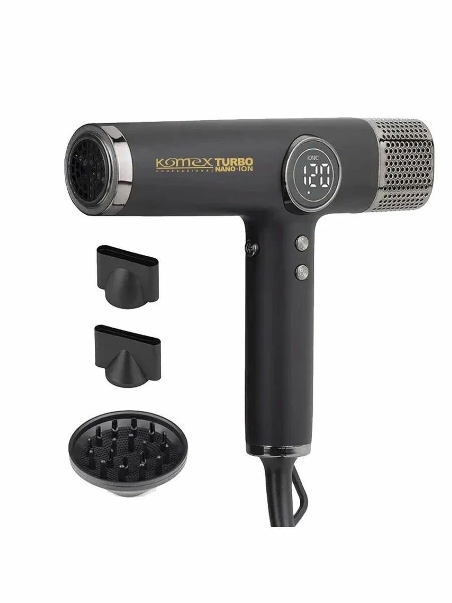 Фен Komex Профессиональный электрический высокоскоростной фен Бесщеточный двигатель с отрицательными ионами Умный фен.