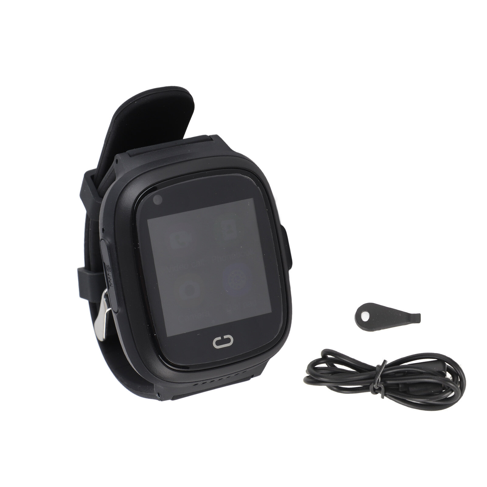 Kids Smart Watch 4G Wi -Fi LBS позиционирование SOS экстренное звонок видео чат детей мобильный телефон Смотреть для подарков на день рождения черный