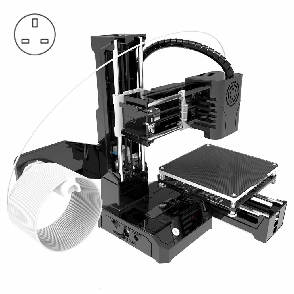 Аксессуары для 3D-печати, (1шт) Новый мини-3D-принтер EasyThreed K9-черный-Британский стандарт