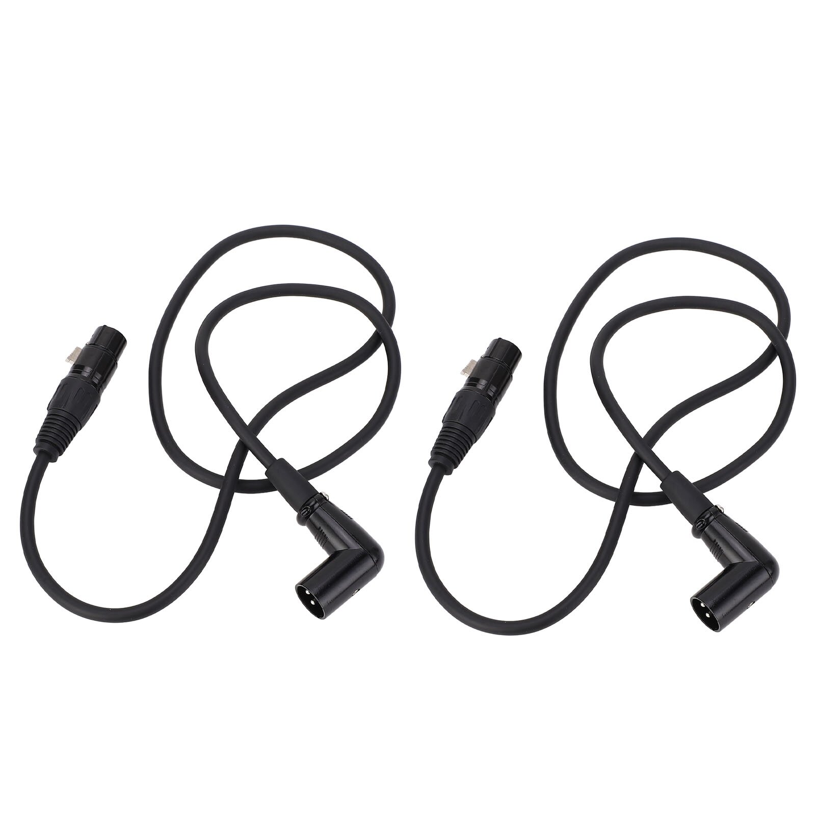 Удлинительные кабели 2pcs Удлинение микрофона 3 контакт xlr -xlr -mal -chancer -адаптер кабельного кабеля для усилителя смесителя динамика xk042l 0,3 метра / 1 фута