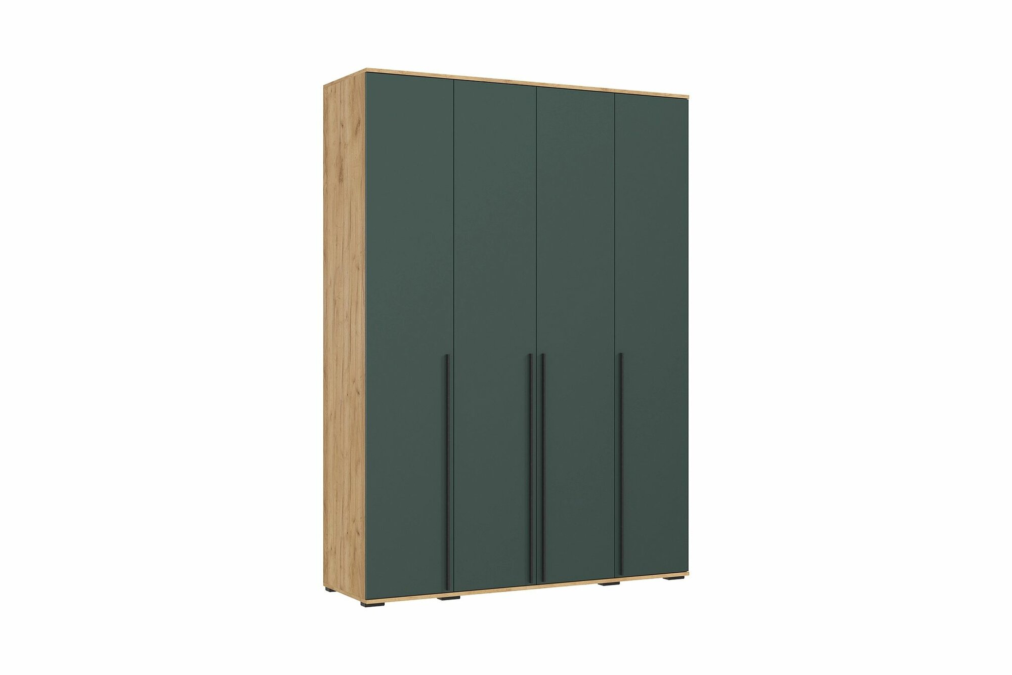 Шкаф 4-х створчатый Норд дуб крафт / изумрудный
