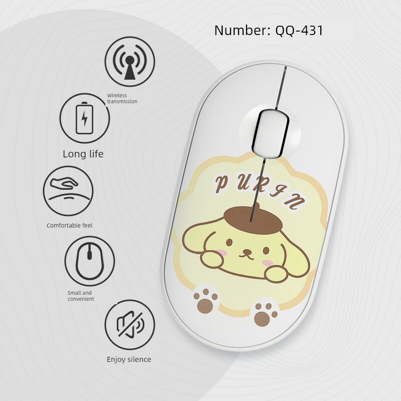 Беспроводная мышь Luo Guo Pudding Dog подходит для Apple, Huawei, Xiaomi, HP, Asus, с милым дизайном. ГЕРОЙ2_Модель