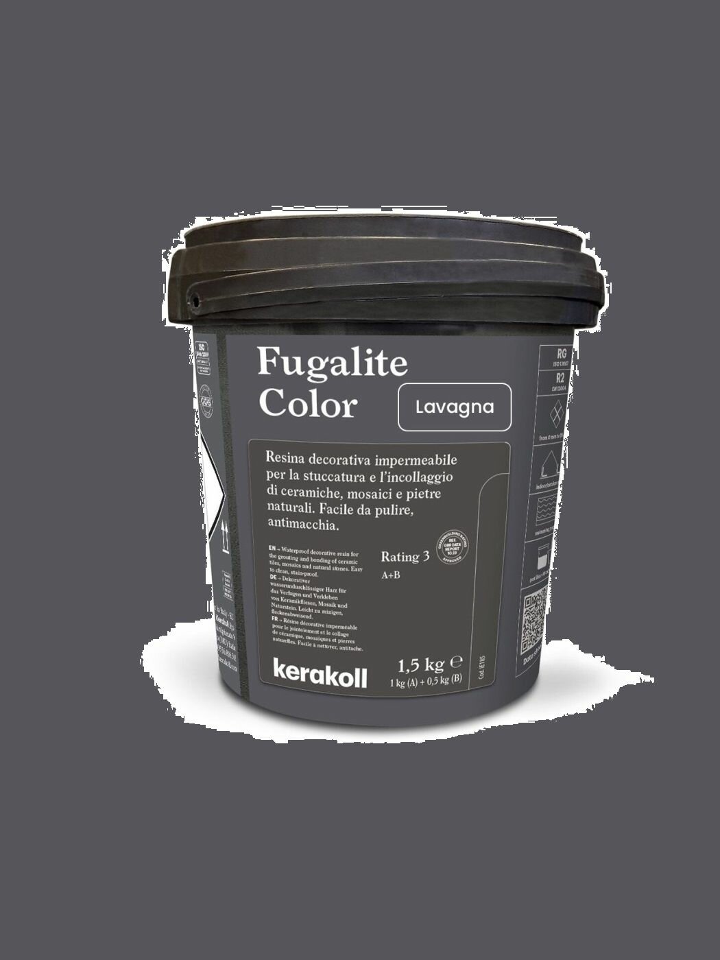 Затирка двухкомпонентная Kerakoll Fugalite Color (1,5кг) Lavagna