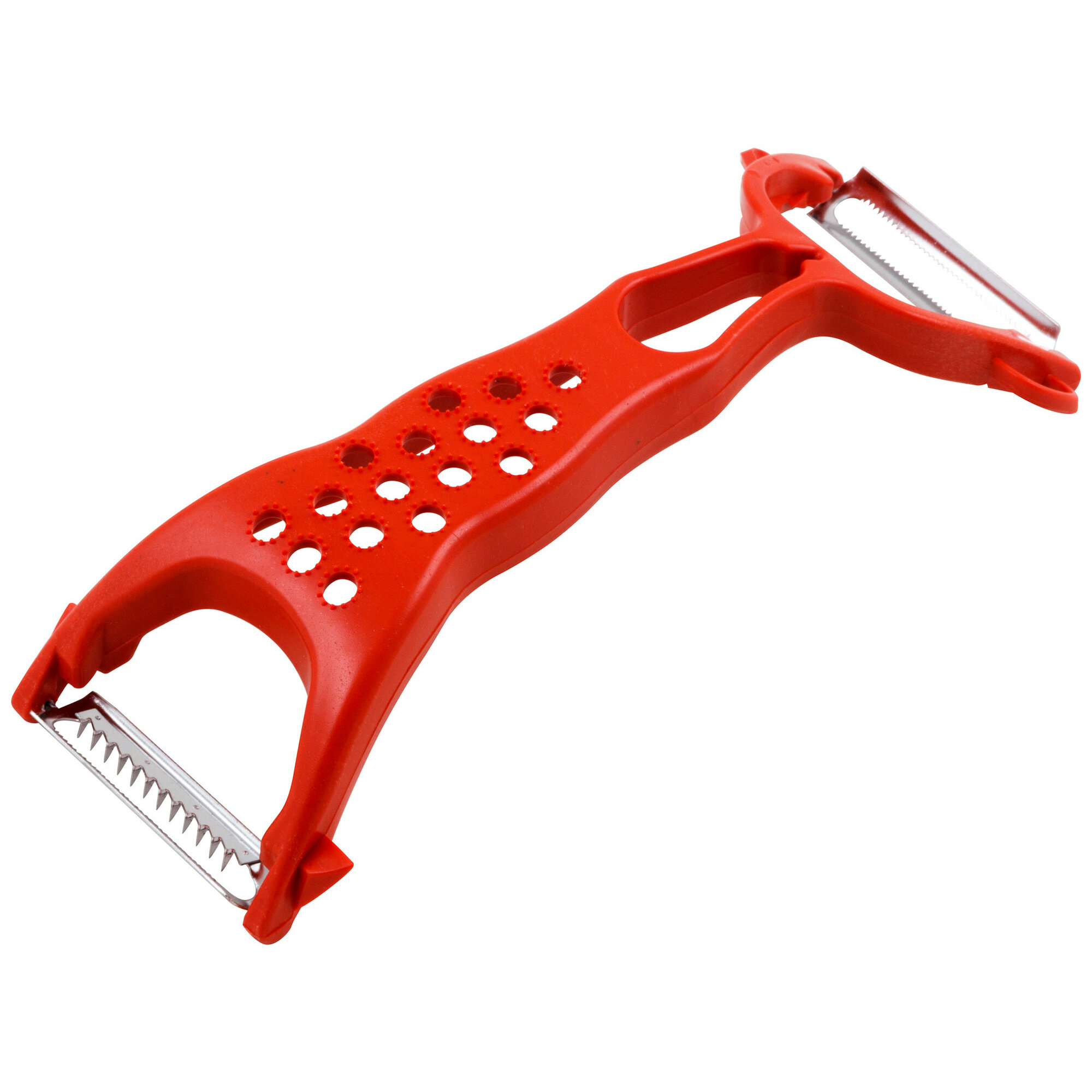 Овощечистка MALLONY 985854, универсальная, двусторонняя, нержавеющая сталь/пластик