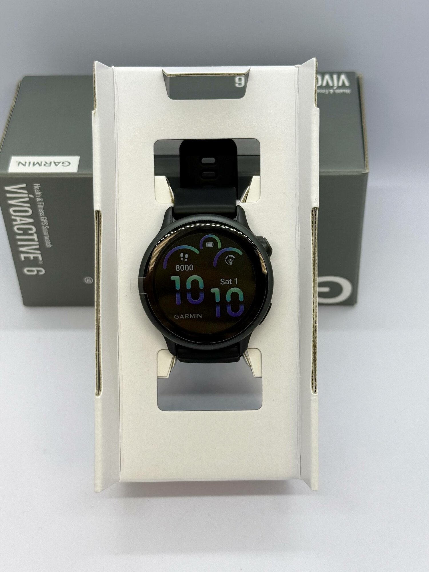 Смарт-часы Garmin Vivoactive 6 Amoled, 42mm, сланцевый безель с черным ремешком, 010-02985-00 , европейская версия
