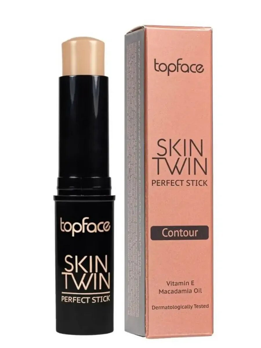 Консилер Topface Skin Twin Perfect Stick Countour, Стик-контур кремовый, 001