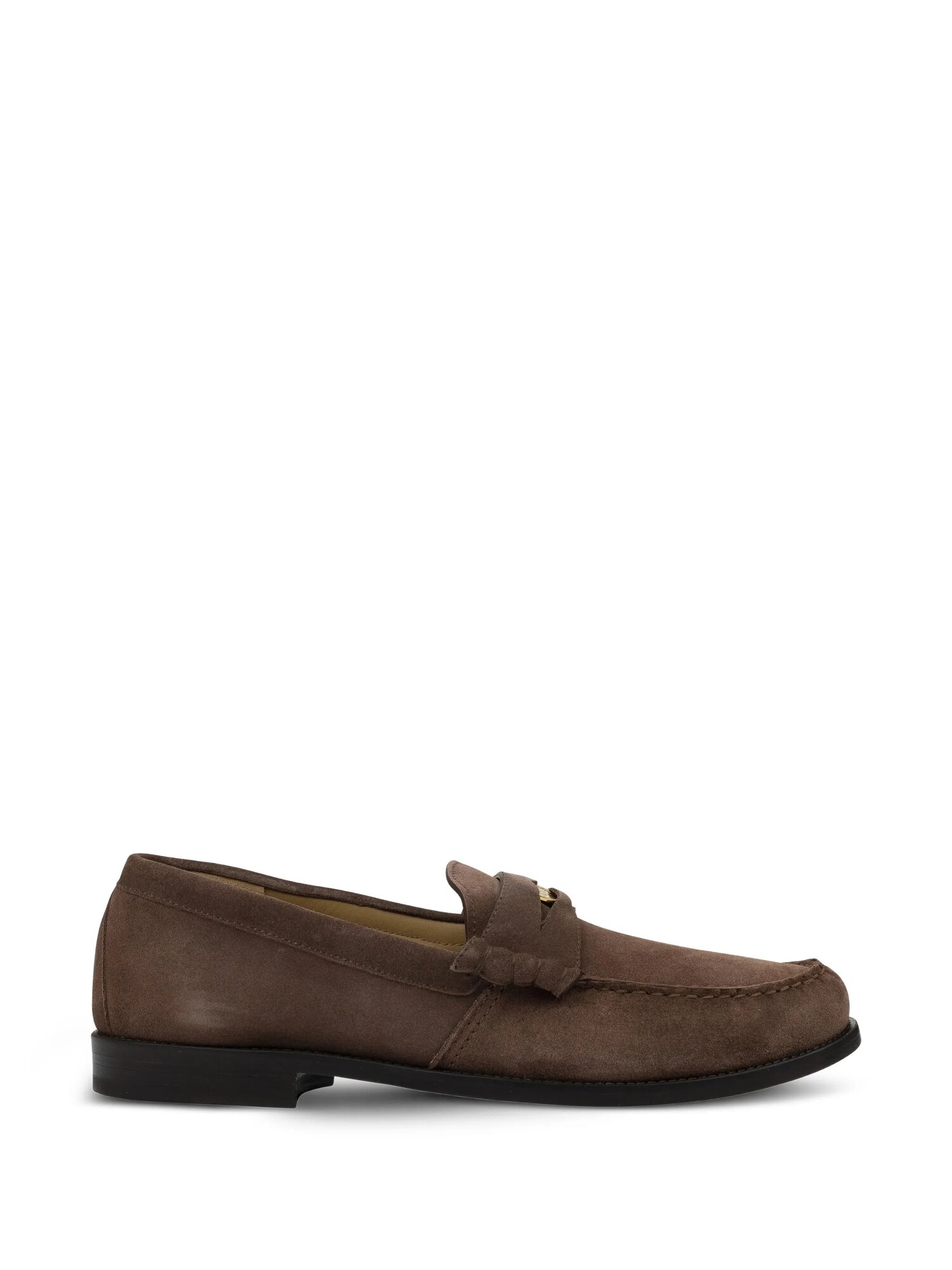Лоферы Logo-plaque suede loafers