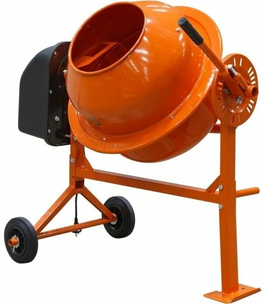Бетономешалка ECO CM-71, служит, с электрическим двигателем, чугунным венцом и ручным приводом наклона