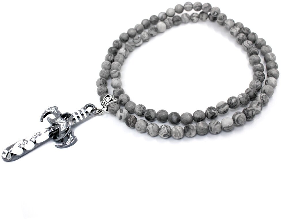 Бусы Handinsilver ( Посеребриручку ), яшма