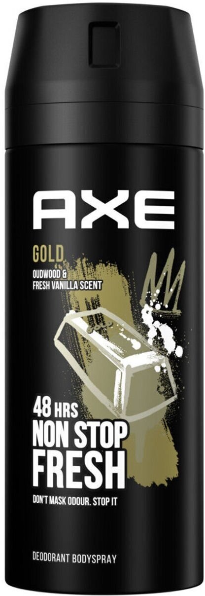 Дезодорант для подмышек AXE Дезодорант-спрей для мужчин с ароматом агарового дерева и черной ванили Gold