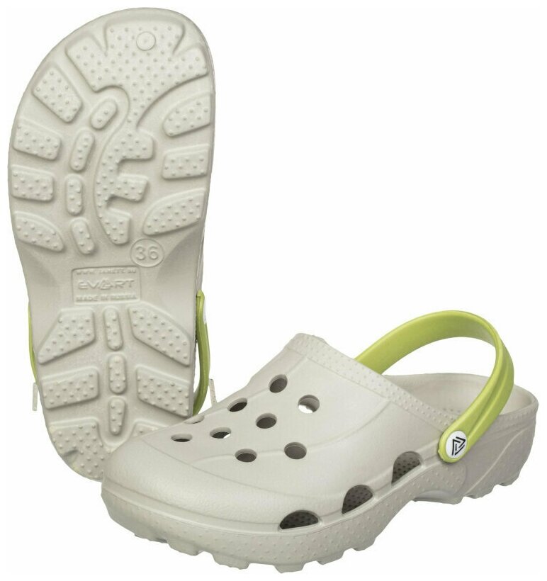 Сабо женские EVART Ола дымчато-серый/салатовый р.40, 1457635