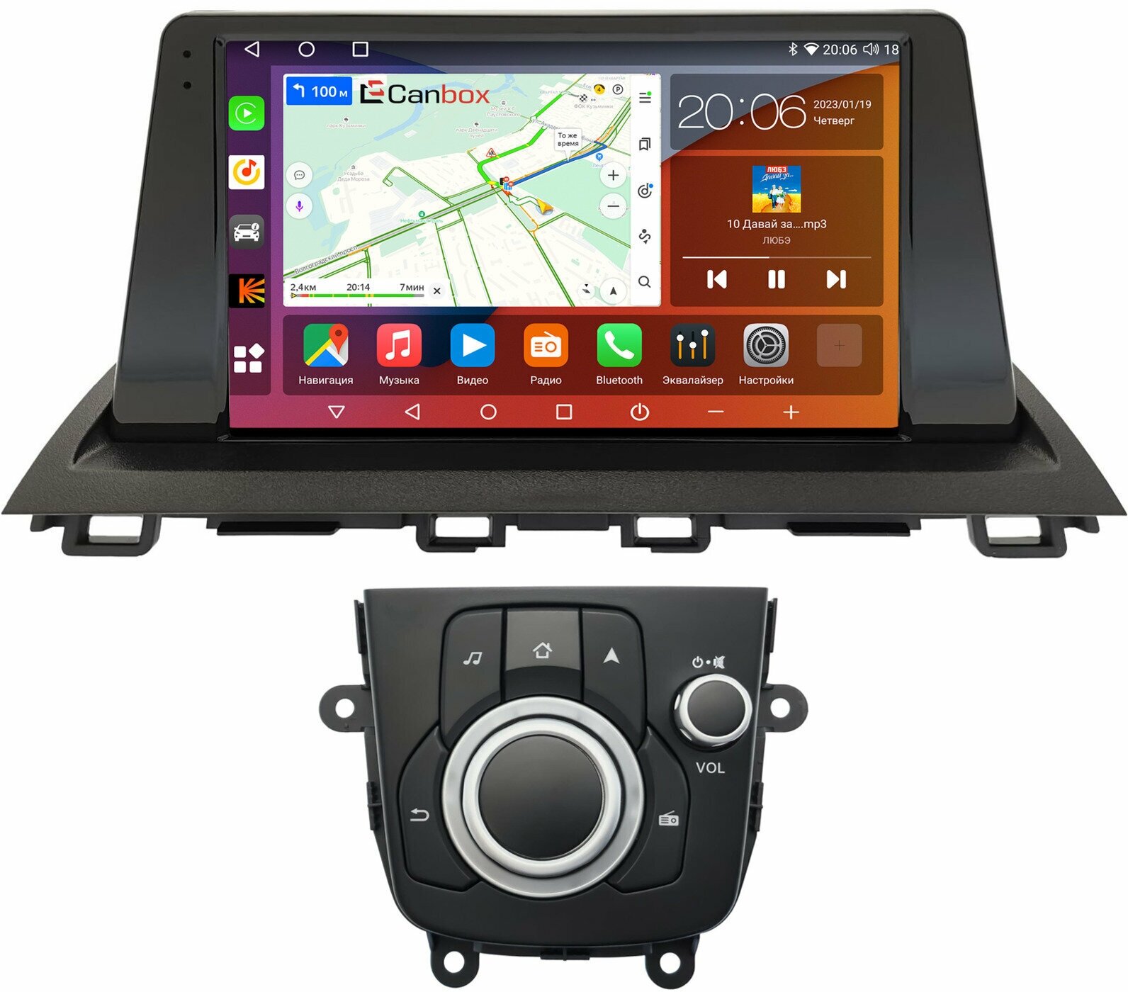 Штатная магнитола Mazda 3 (BM), Axela 3 2013-2019 Canbox H-Line 2K 4184-9-781 на Android 10 (4G-SIM, 6/128, DSP, QLed)