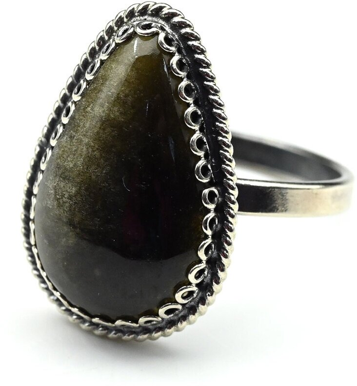 Кольцо, обсидиан
