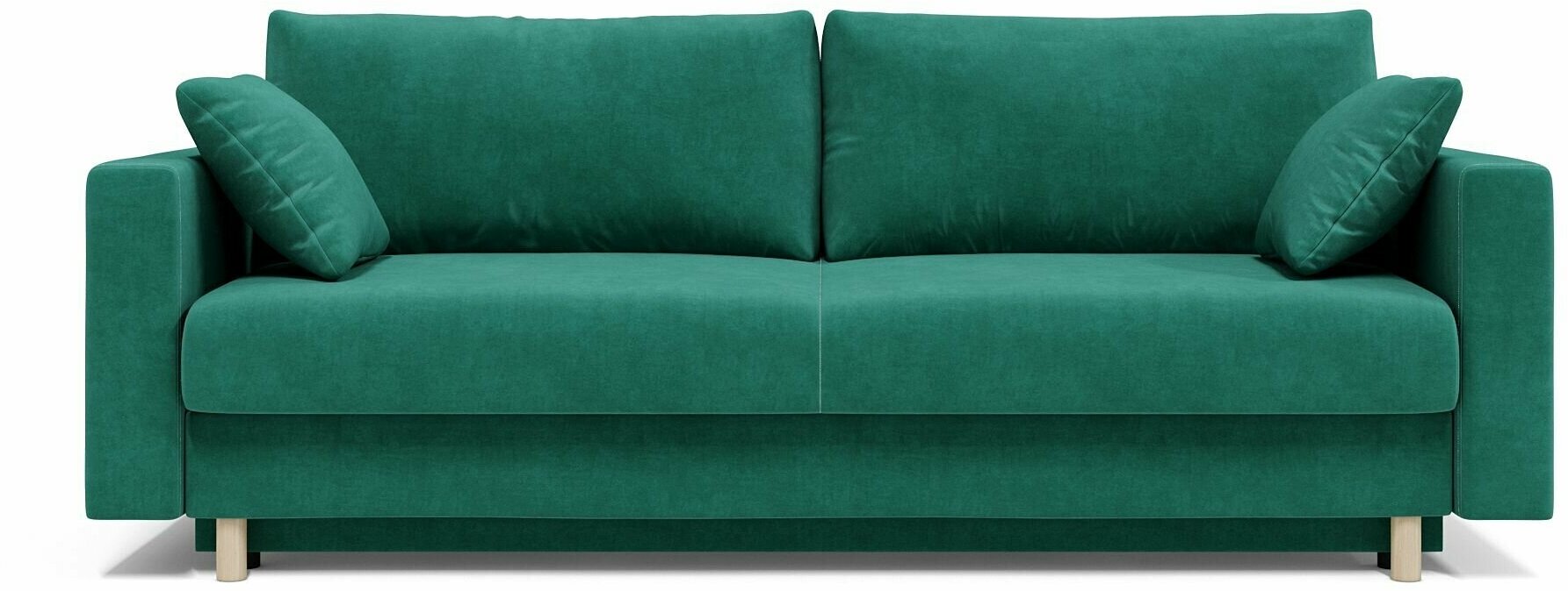 Диван-кровать Варди, диван прямой, раскладной Еврокнижка 225х103 Велюр зеленый Velutto 33