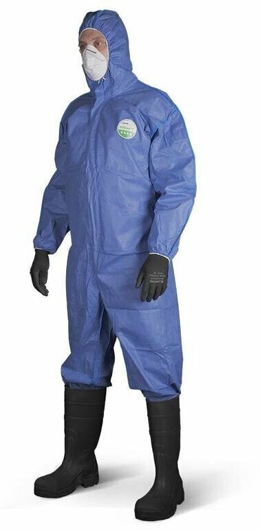 Комбинезон одноразовый защитный с капюшон SafeGard76 синий р-р XL (ESB428), 830187