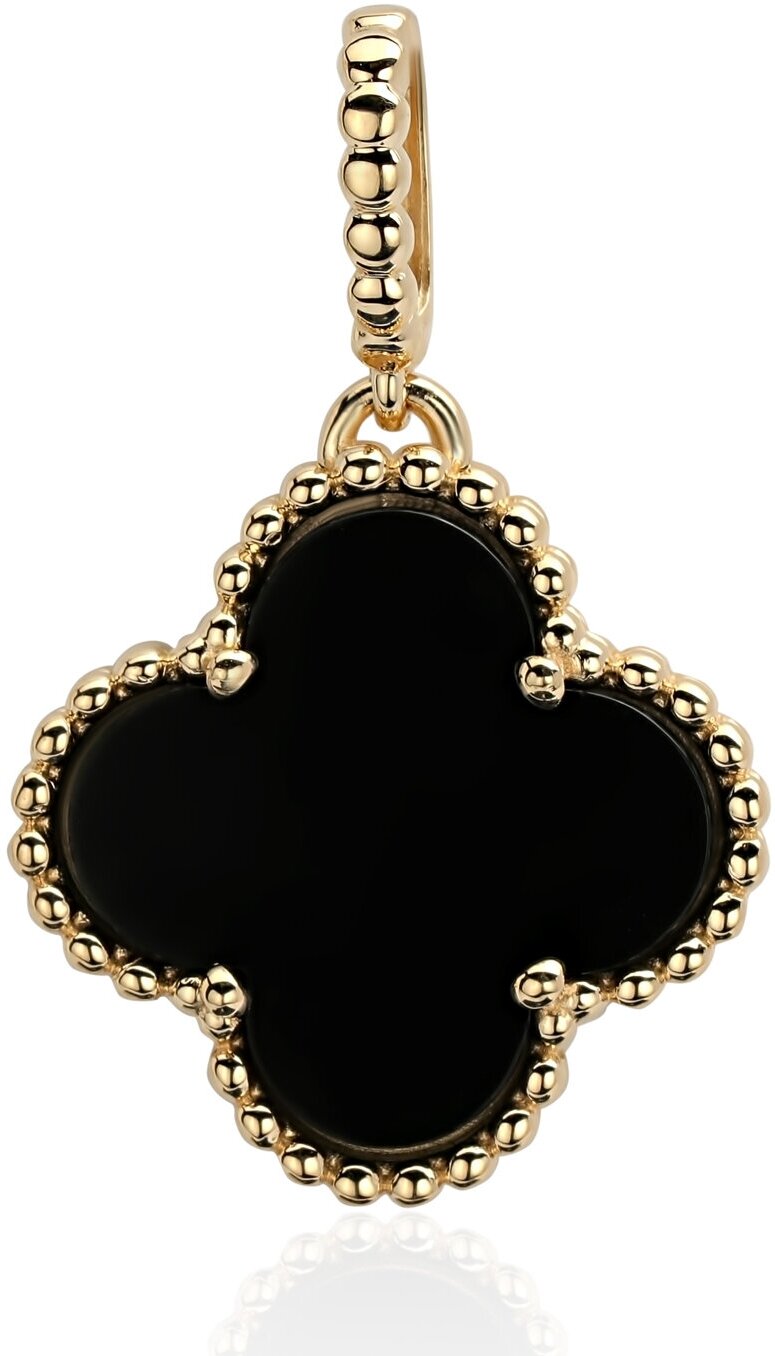 Подвеска, желтое золото, 585 проба, агат