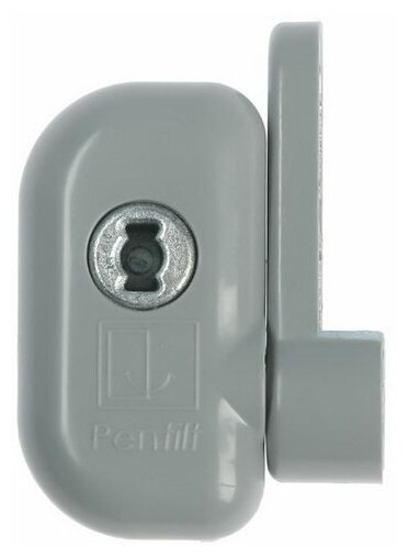 Замок блокирующий для окон Pentilt, с ключом, серый, цвет: серый