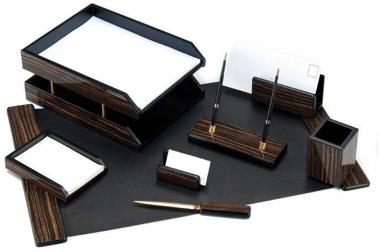 Настольный набор Good Sunrise 8FE-1A (8 предметов) черное дерево дерево/МДФ черный