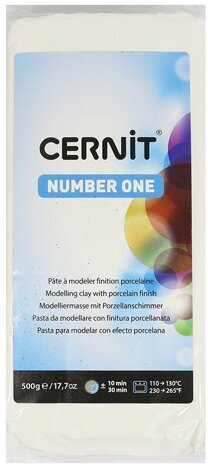 CE0900500 Пластика полимерная запекаемая 'Cernit № 1' 500гр. (027 - белый матовый)
