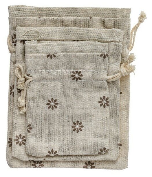 Подарочные мешочки из ткани, 3 ШТ, 3 Р-РА, ВИД 14