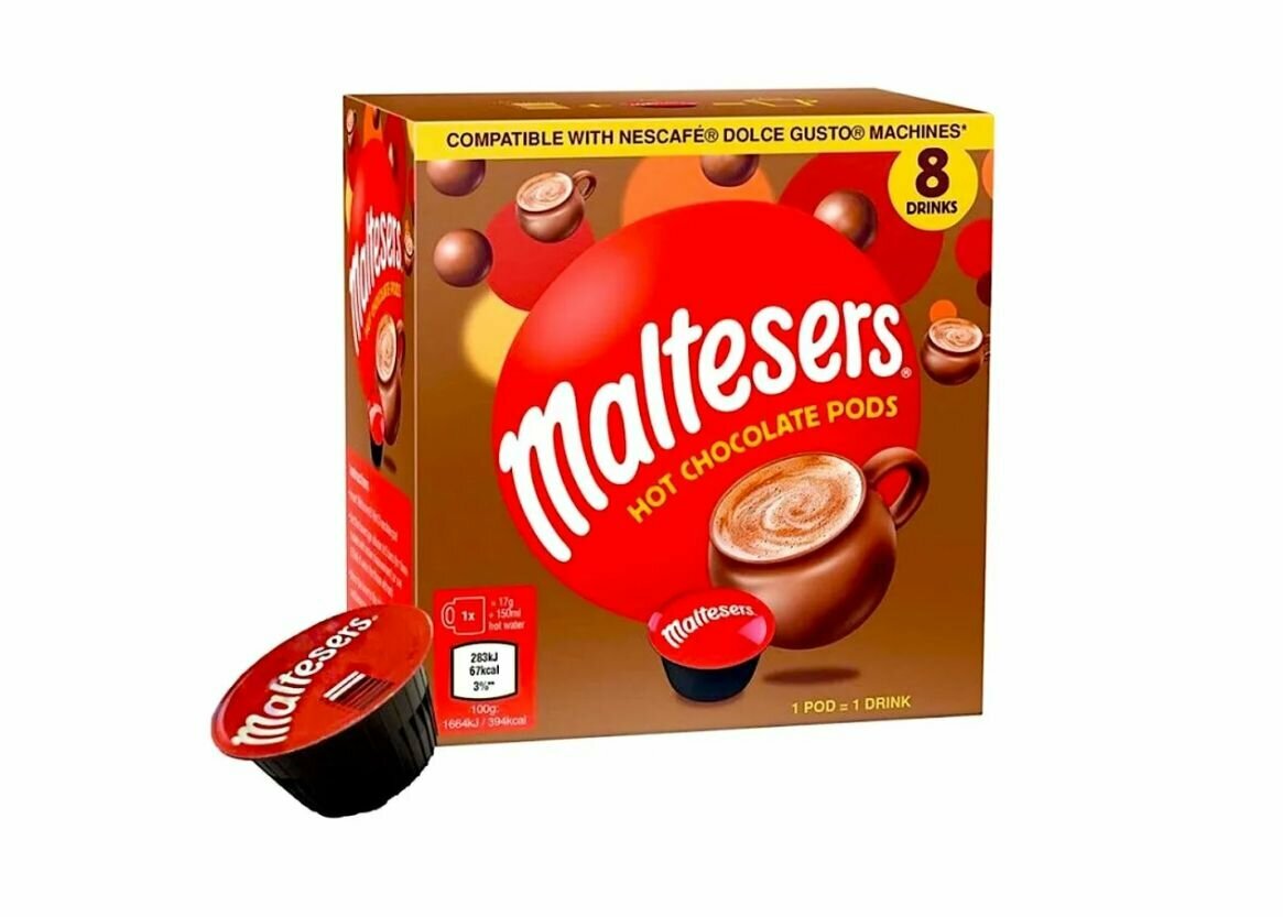 Горячий шоколад Maltesers в капсулах 17 гр, 8 шт Dolce Gusto