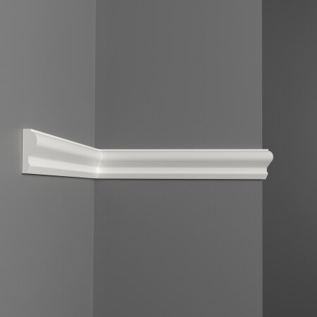 Молдинг гладкий Decomaster A033 В35хШ12хД2000 мм / Декомастер.