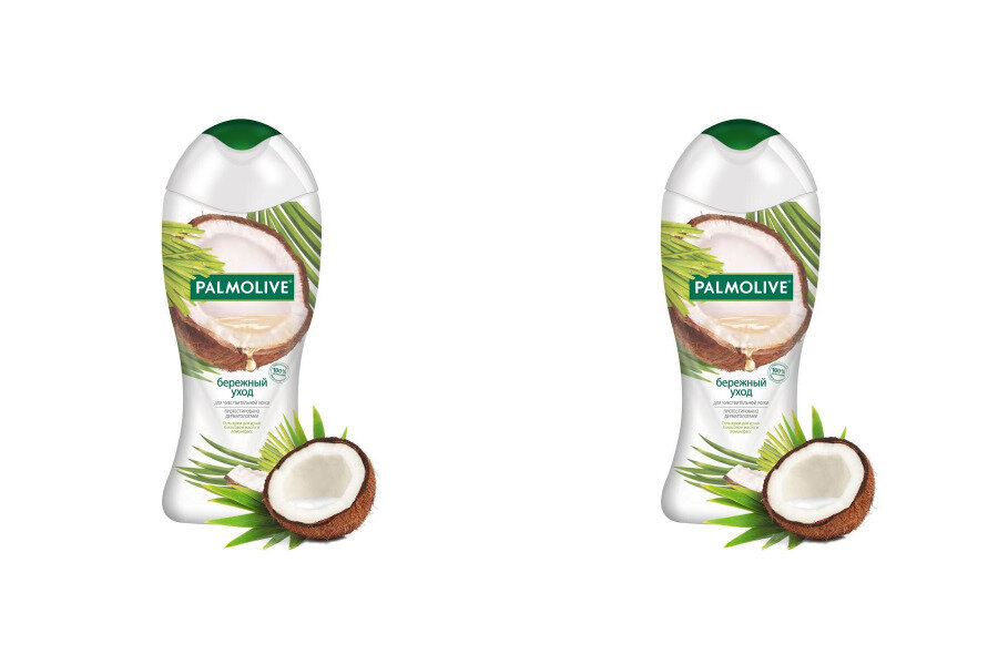 PALMOLIVE Гель для душа Бережный уход с кокосовым маслом 250 мл 2шт в уп